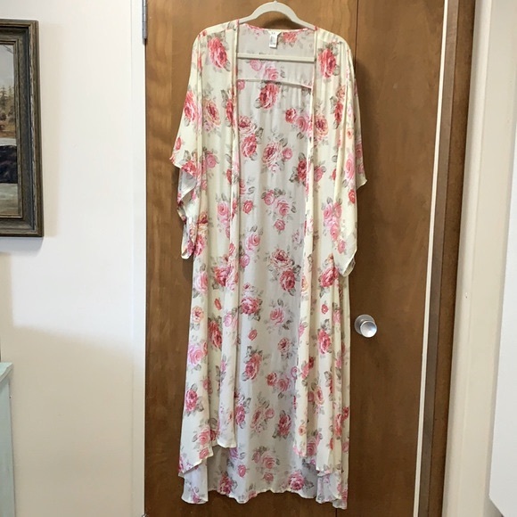 XX1 forever 21 | Other | Forever 2 Kimono Shrug Duster Pale Yellow Rose ...